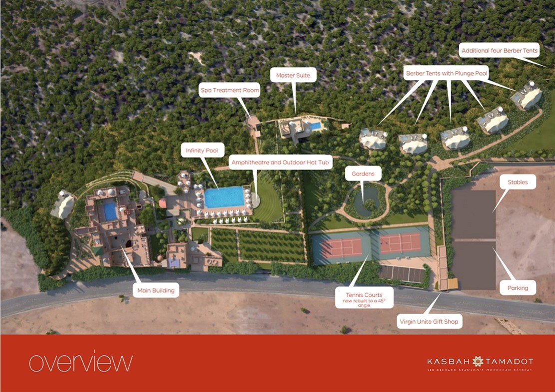 Floor Plans, Kasbah Tamadot, Atlas Mountains, Morocco